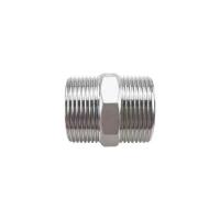 China Stainless Steel 201 304 316 Casting Hexagon Nipple Double Ferrule Pipe Fittings 1/4''-4.0 for sale
