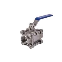 China Cowin Brewing 1''-8'' 3PC Ball Valve Stainless Steel 304 NPT Threaded for Oil Gas Water for sale