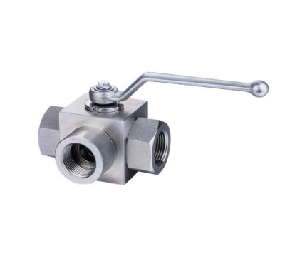 China Female Connection High Pressure 3 Way Ball Valve 1/2 inch NPT for Fluid Management for sale