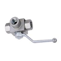 China Female Connection High Pressure 3 Way Ball Valve 1/2 inch NPT for Fluid Management for sale