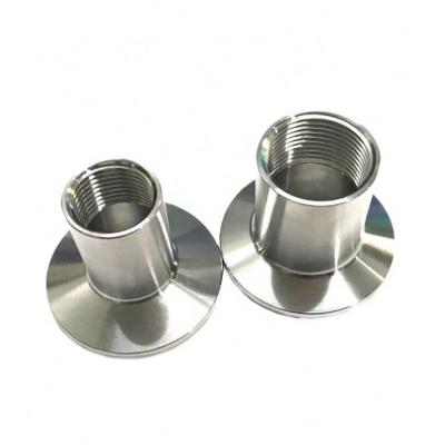 China Mirror Polished 304 316L Stainless Steel Sanitary Tri Clamp Female Thread Pipe Fitting Adapter for sale