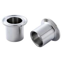 China Mirror Polished 304 316L Stainless Steel Sanitary Tri Clamp Female Thread Pipe Fitting Adapter for sale