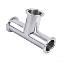China Stainless Steel 316 304 Polishing Sanitary Ss304 3-way Tri-Clamped Equal Tee for Food Milk for sale