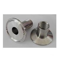 China Mirror Polished 304 316L Stainless Steel Sanitary Tri Clamp Female Thread Pipe Fitting Adapter for sale