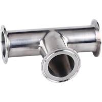 China Stainless Steel 316 304 Polishing Sanitary Ss304 3-way Tri-Clamped Equal Tee for Food Milk for sale