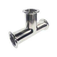 China Stainless Steel 316 304 Polishing Sanitary Ss304 3-way Tri-Clamped Equal Tee for Food Milk for sale