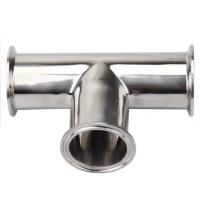 China Stainless Steel 316 304 Polishing Sanitary Ss304 3-way Tri-Clamped Equal Tee for Food Milk for sale