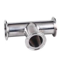 China Stainless Steel 316 304 Polishing Sanitary Ss304 3-way Tri-Clamped Equal Tee for Food Milk for sale