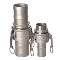 China 304 316 Straight Sockets with Locking Levers Barbed Hose Camlock C Cam-and-Groove Couplings for sale