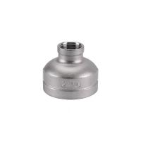 China Stainless Steel 201 304 316 Npt BSP Threaded Pipe Coupling Fittings Red Socket Reducer for sale