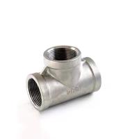 China Casting WZ 304T type Stainless Steel Inner Wire Tee Joint Screw Thread Water Pipe Joint Plumbing Accessories NPT BSP BSPT for sale