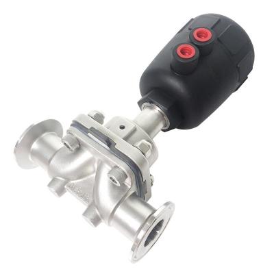 China Stainless Steel 316L Pneumatic Diaphragm Valve for Water Media DN15-DN57 Port Size for sale