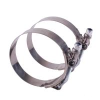 China 1''-8'' Female Thread Stainless Steel Custom T-Bolt Hose Clamps T Type Metal Clips for sale