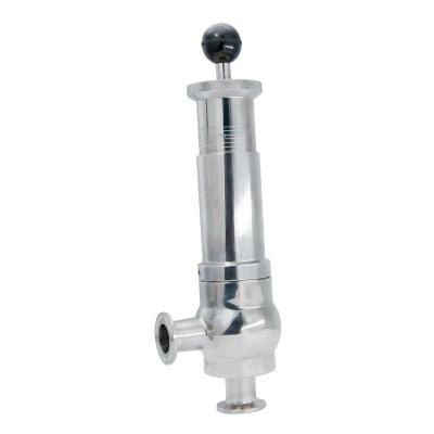 China Equal Sanitary Pressure Relief Valve Stainless Steel 304 316 with Scale Overflow Valve Food-Grade Adjustable Tri Clamp Safety Valve for sale