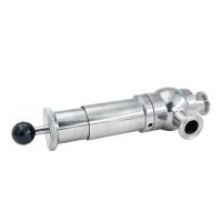 China Equal Sanitary Pressure Relief Valve Stainless Steel 304 316 with Scale Overflow Valve Food-Grade Adjustable Tri Clamp Safety Valve for sale