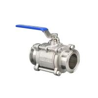 China DN20-DN300 Sanitary Stainless Steel 3pcs Ball Valve with Tri Clamp Connection and Size for sale