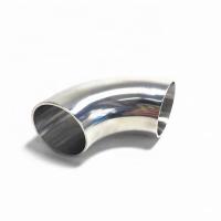 China OEM Supported Stainless Steel 316L Sanitary Fitting 90 Degree Polished Weld Short Elbow for sale