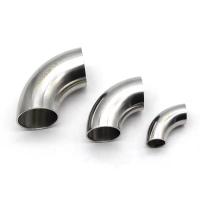 China OEM Supported Stainless Steel 316L Sanitary Fitting 90 Degree Polished Weld Short Elbow for sale