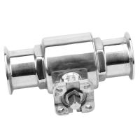 China Ss 304 316 Stainless Steel Valved High Platform Tri-Clamp Ball Valve for Pipe Lines Connect for sale