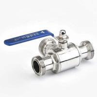 China Male Thread Butterfly Valve for Pipe Lines Connect in Silver Stainless Steel 304/316 for sale