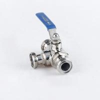 China Male Thread Butterfly Valve for Pipe Lines Connect in Silver Stainless Steel 304/316 for sale