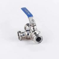 China Male Thread Butterfly Valve for Pipe Lines Connect in Silver Stainless Steel 304/316 for sale
