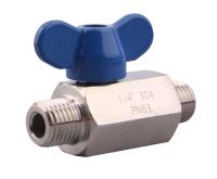 China Stainless Steel Mini Ball Valve 1/4 Inch NPT Thread Male Standard or Customized Support for sale