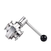 China WZ Ss 304 316 Stainless Steel Valved Vacuum Tri-clamp Butterfly Valve for Pipe Lines for sale