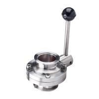 China WZ Ss 304 316 Stainless Steel Valved Vacuum Tri-clamp Butterfly Valve for Pipe Lines for sale