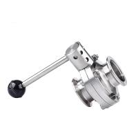 China WZ Ss 304 316 Stainless Steel Valved Vacuum Tri-clamp Butterfly Valve for Pipe Lines for sale