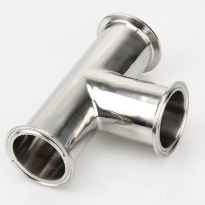 China Hexagon Clamp Tee 3 Way Stainless Steel 304 with 3 Silicone Gaskets Fits 1.5