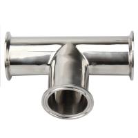 China Hexagon Clamp Tee 3 Way Stainless Steel 304 with 3 Silicone Gaskets Fits 1.5