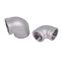 China Stainless Steel 201 304 Pipe Fitting 90 Degrees Elbow with Equal Female Connection for sale