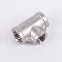 China Female NPT Threaded Sanitary Stainless Steel Casting Pipe Fittings 201/304 Reducing Tee for sale