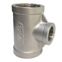 China Female NPT Threaded Sanitary Stainless Steel Casting Pipe Fittings 201/304 Reducing Tee for sale