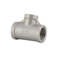 China Female NPT Threaded Sanitary Stainless Steel Casting Pipe Fittings 201/304 Reducing Tee for sale