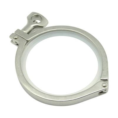 China 304 Stainless Steel Single Pin Heavy Duty Tri Clamp with Female Thread from Wenzhe for sale