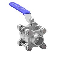 China Acid Resistant Stainless Steel SS316 or SS304 1000psi 3 Pieces Casting Butt Weld Ball Valve for sale
