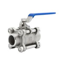 China Acid Resistant Stainless Steel SS316 or SS304 1000psi 3 Pieces Casting Butt Weld Ball Valve for sale