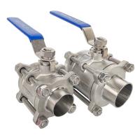 China Acid Resistant Stainless Steel SS316 or SS304 1000psi 3 Pieces Casting Butt Weld Ball Valve for sale