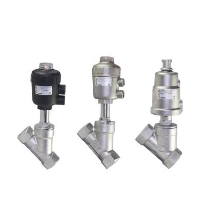 China Stainless Steel Pneumatic Angle Seat Valve with Customized Design and Hexagon Head for sale