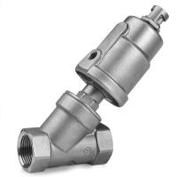 China Stainless Steel Pneumatic Angle Seat Valve with Customized Design and Hexagon Head for sale