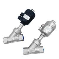 China Stainless Steel Pneumatic Angle Seat Valve with Customized Design and Hexagon Head for sale