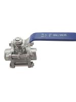 China Male Connection Stainless Steel 304 316 Weld 3 Piece Ball Valve for Joining Pipe Lines for sale