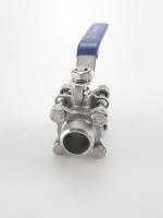 China Male Connection Stainless Steel 304 316 Weld 3 Piece Ball Valve for Joining Pipe Lines for sale