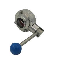 China Hygienic Grade Dairy Food Stainless Steel 304 316 Sanitary Welded Manual /TC Butterfly Valve 3A DIN for sale