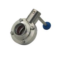 China Hygienic Grade Dairy Food Stainless Steel 304 316 Sanitary Welded Manual /TC Butterfly Valve 3A DIN for sale