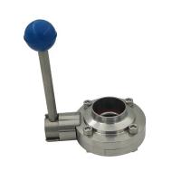 China Hygienic Grade Dairy Food Stainless Steel 304 316 Sanitary Welded Manual /TC Butterfly Valve 3A DIN for sale