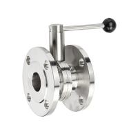 China Stainless Steel Sanitary 304 316 DN150 Butterfly Valve 3A DIN for sale
