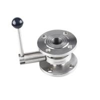 China Stainless Steel Sanitary 304 316 DN150 Butterfly Valve 3A DIN for sale